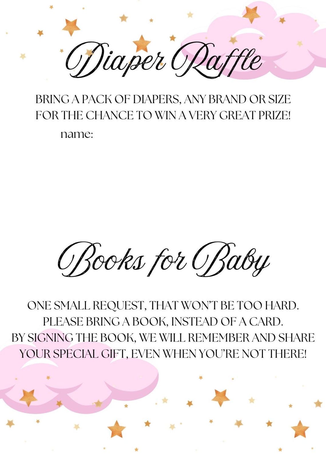 Baby Shower Invitation - Over the Moon - Template - Etsy