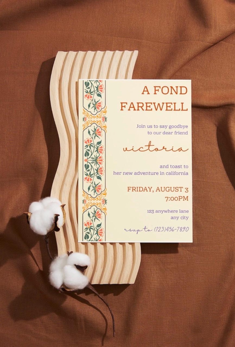 Farewell Party Invitation - Template - Etsy