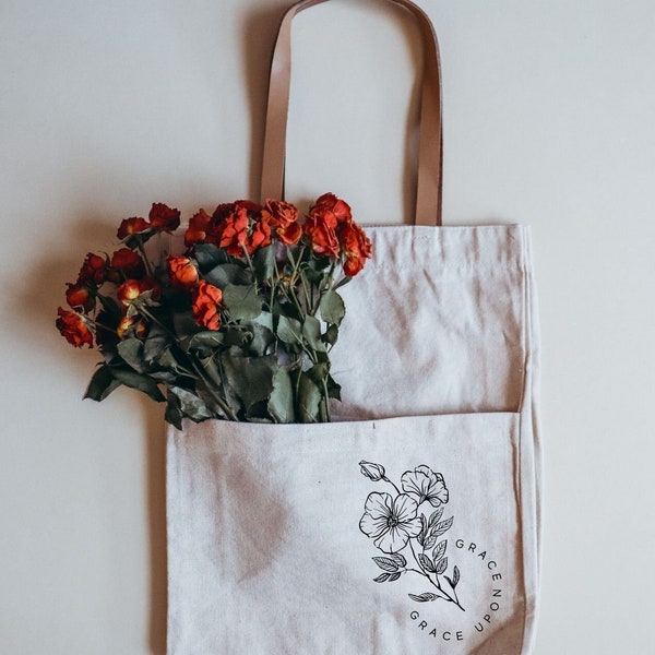 Canvas Leather Bag - Etsy