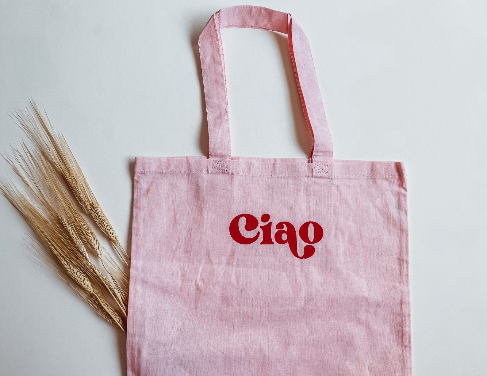 Ciao Tote Bag Pink Tote bag Reusable bag Italian Tote bag. - Etsy España