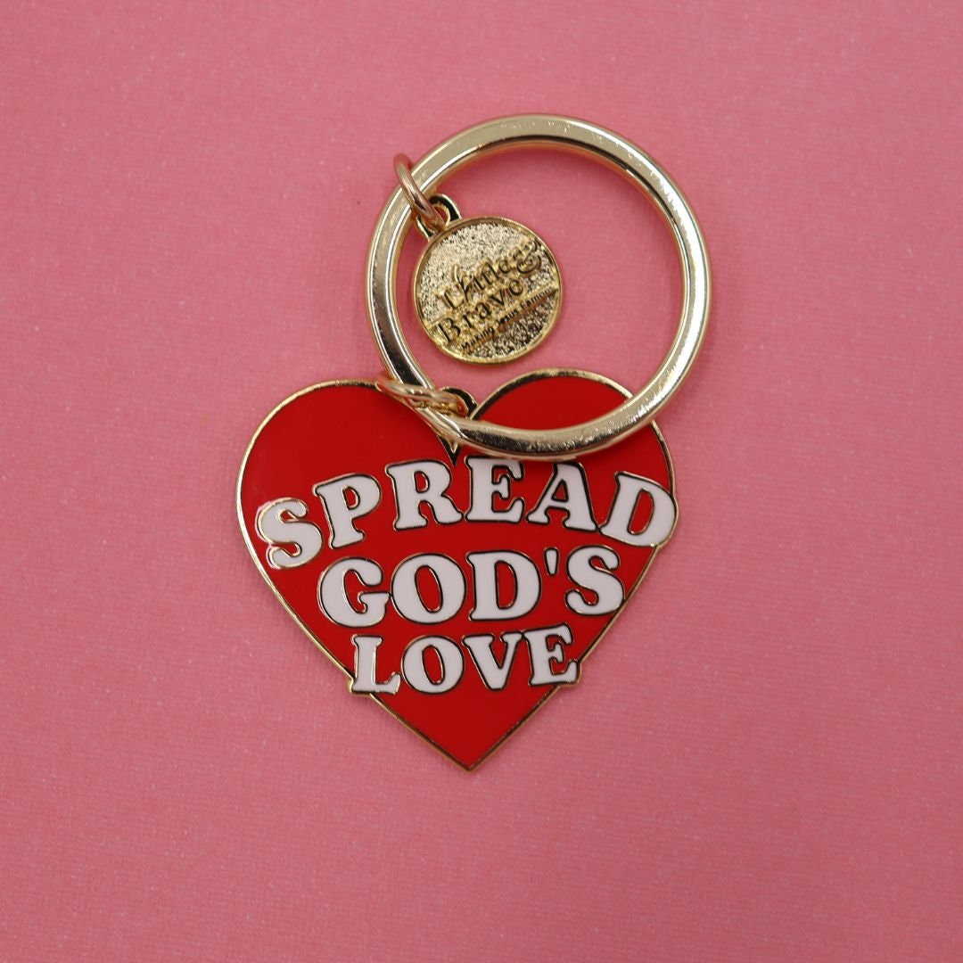 Sread God's Love Enamel Keychain Keyring Positive Keychain Enamel Charm ...