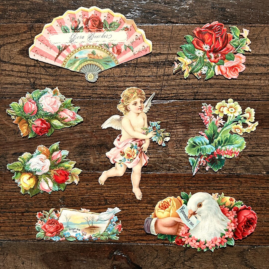Victorian Calling Card & Die Cuts: Antique Ephemera for Collage ...