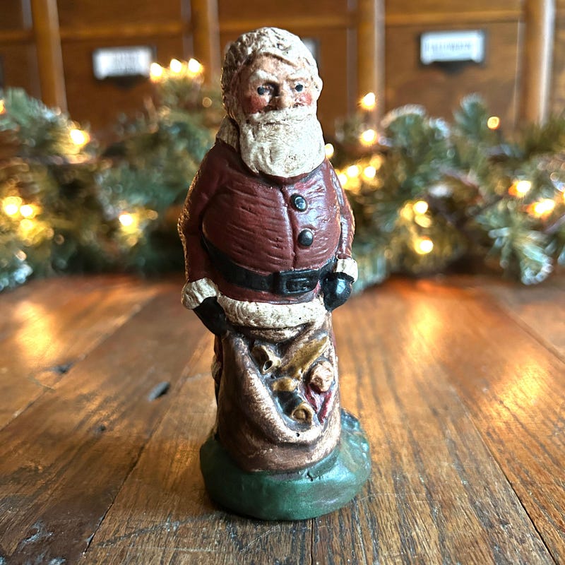 Chalkware Santa - Etsy