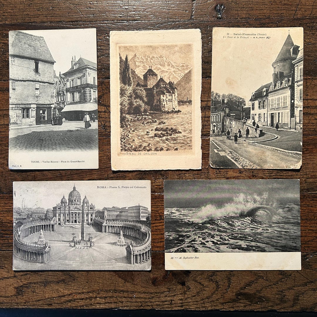 Vintage European Travel Postcards Set: France, Italy, Rome Ephemera - Etsy
