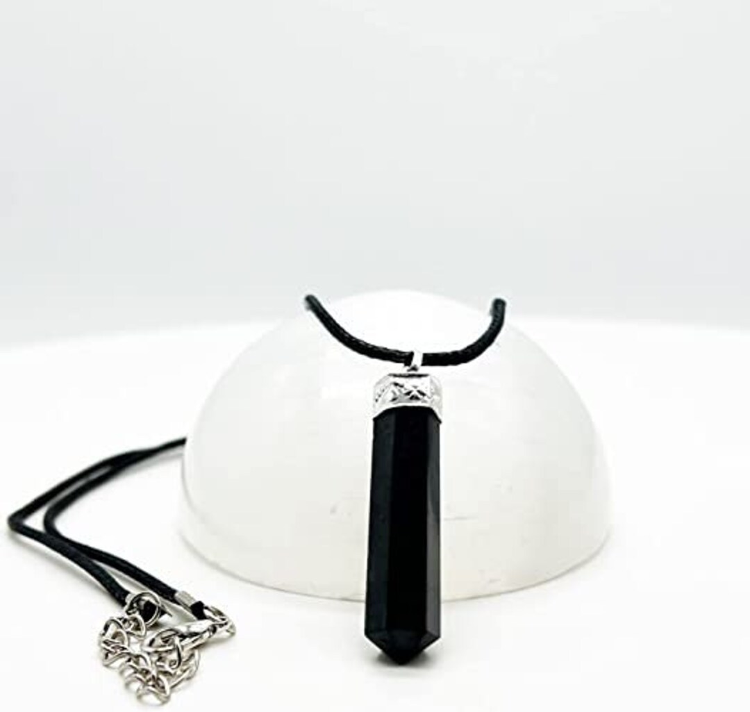 Shungite Point Protection Pendant and Necklace Authentic Crystal ...