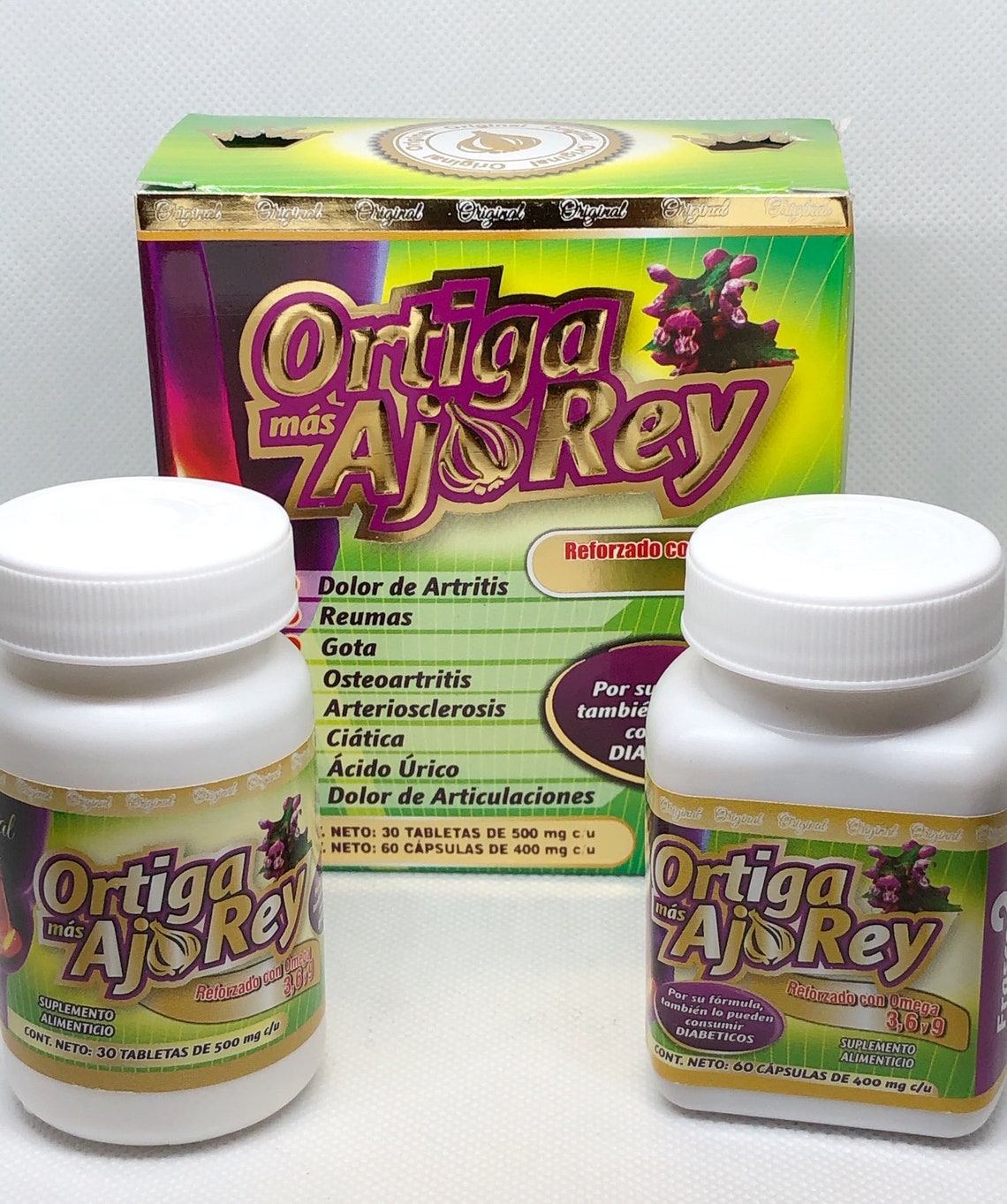 Ortiga Mas Ajo Rey Reforzado con Omega 3 6 & 9 100% | Etsy