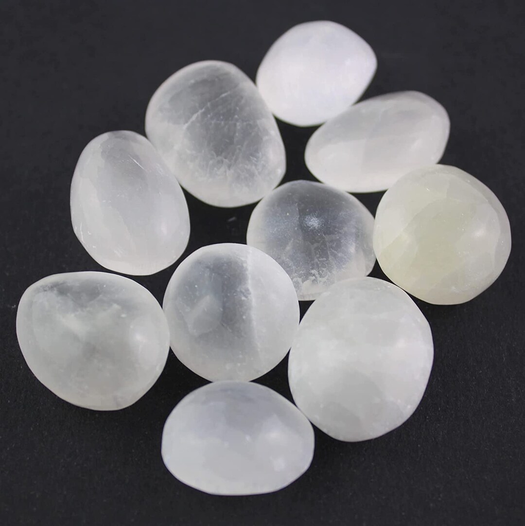 Selenite Tumbled Stones Pack of 5 Healing Crystal 20-25mm - Etsy