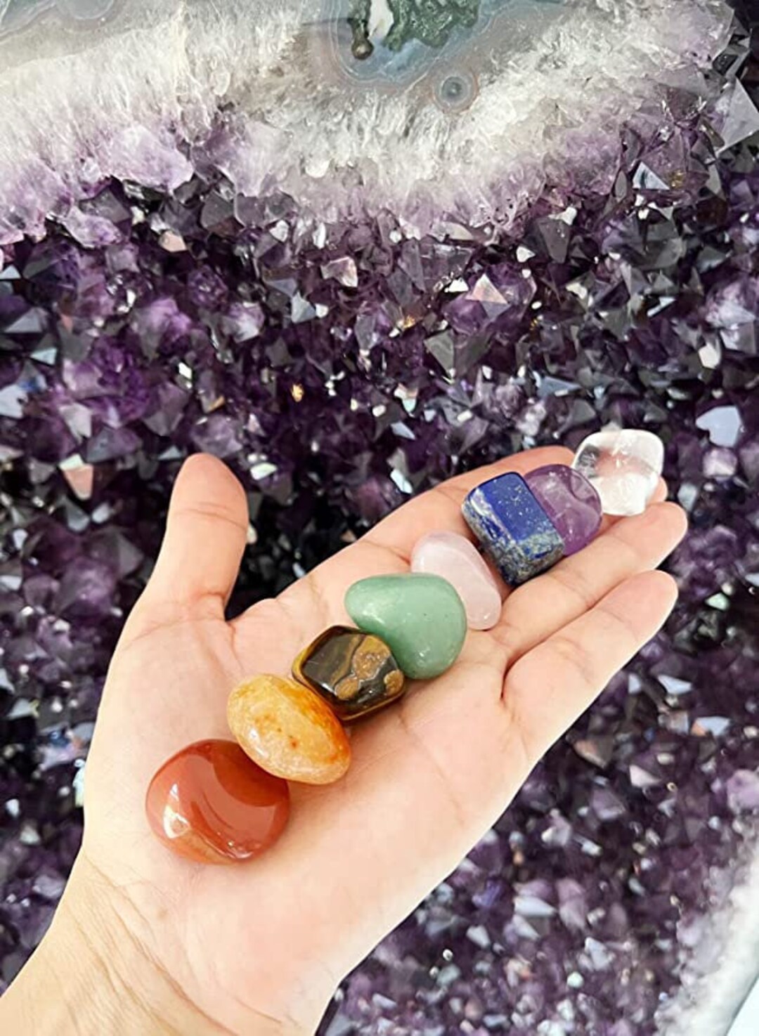 Crystals 8 Tumbled Stones for Chakra Healing and Balancing - Etsy