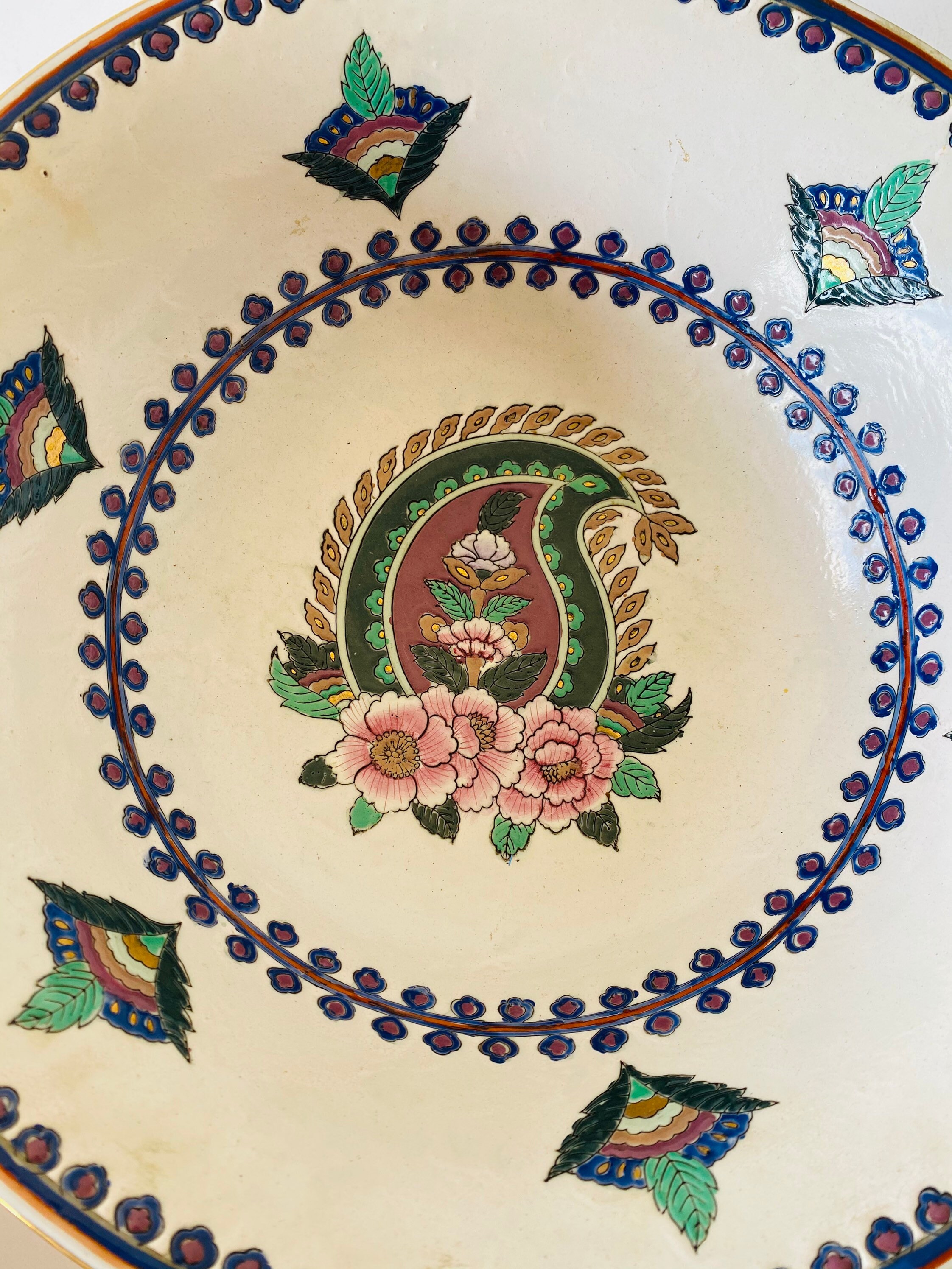 Large Vintage Chinese Punch Bowl Vintage Handmade Hand - Etsy