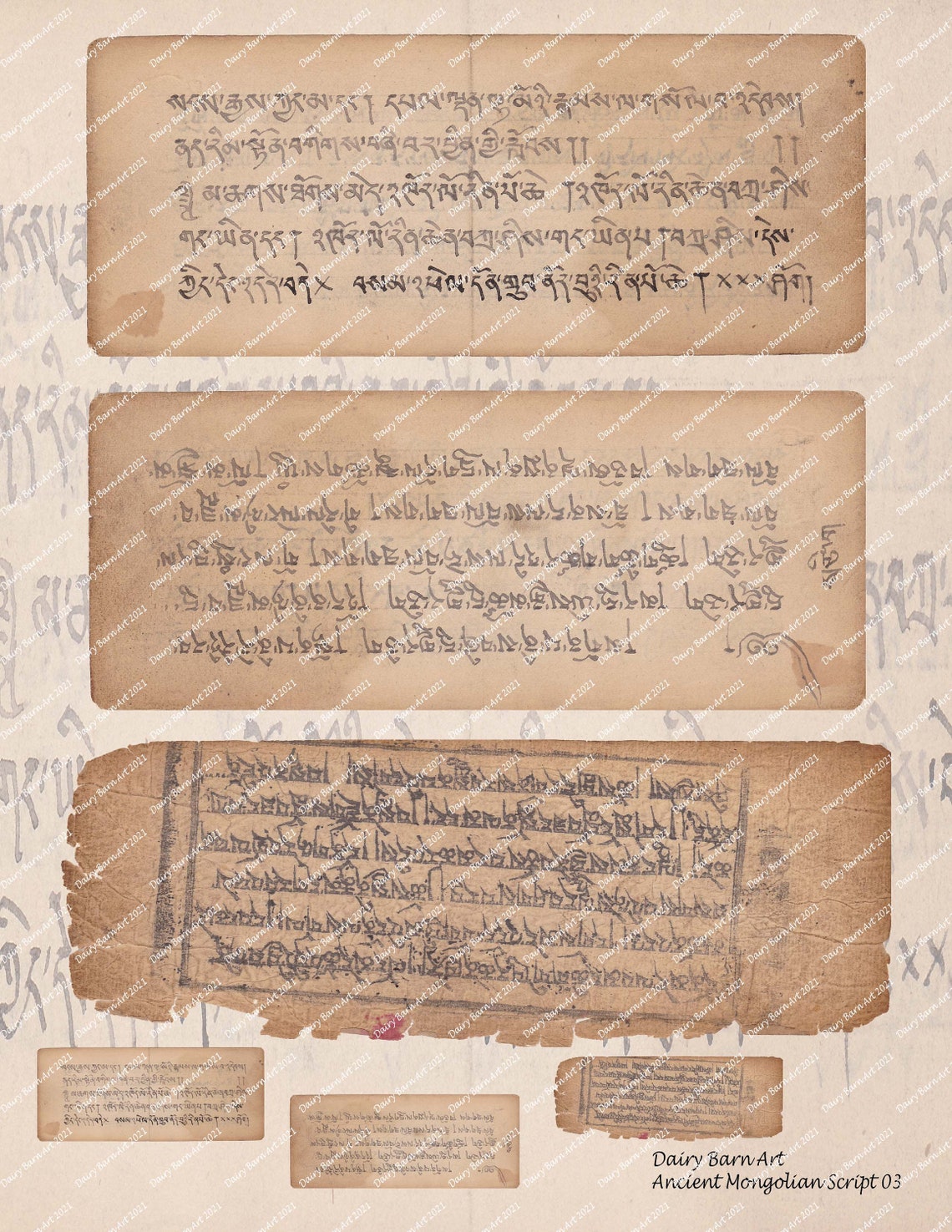 Ancient Tibetan Script - Etsy