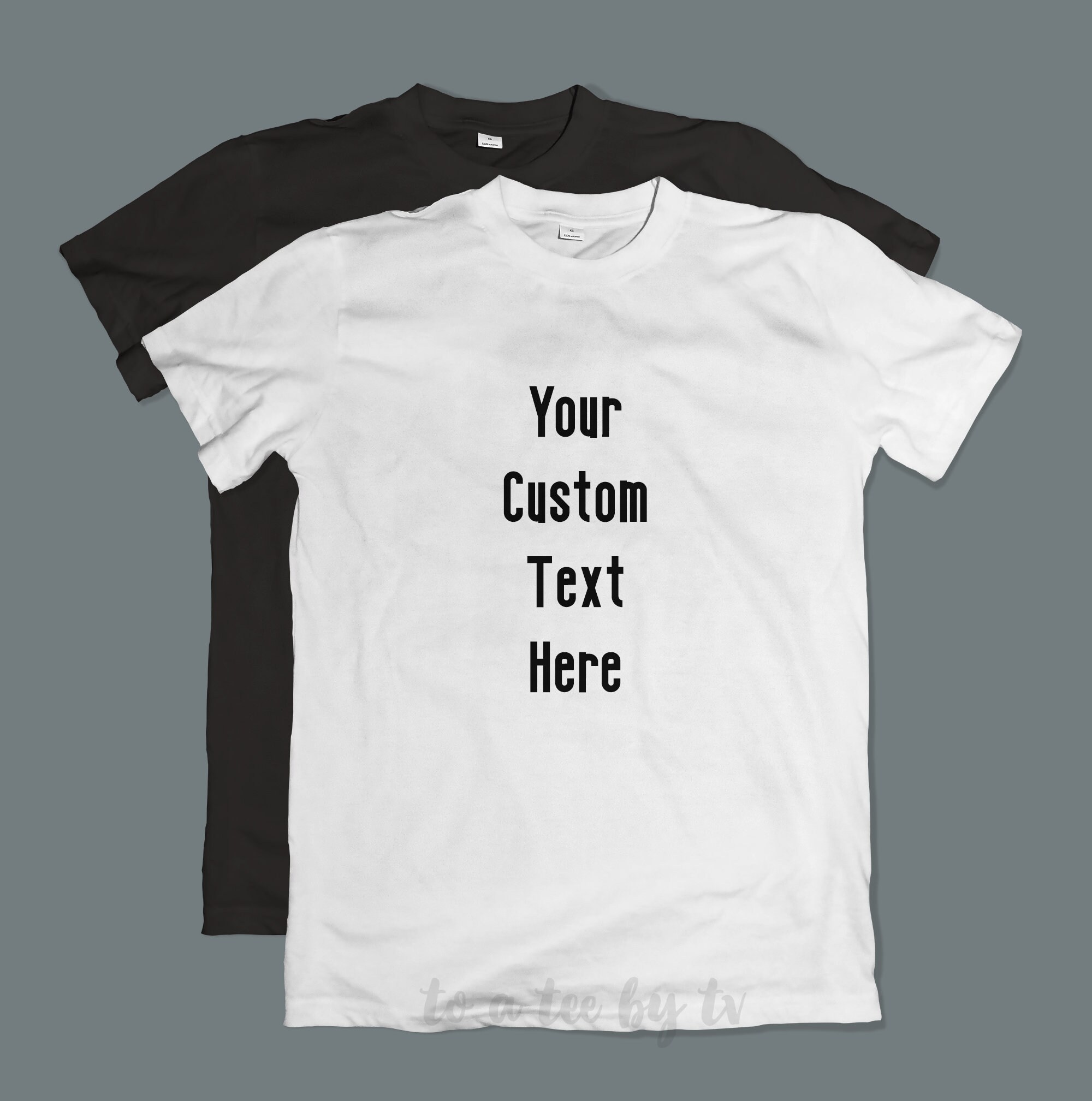 2 Personalized Cotton T-Shirts Custom T-Shirts Customizable | Etsy