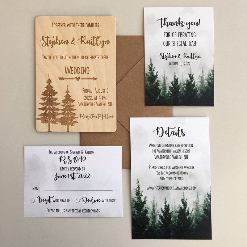 Wooden Invitations - Etsy