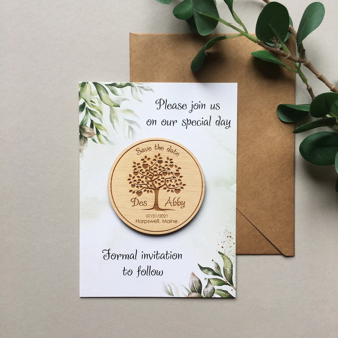 Family Tree Save the Date Magnet save the Date Card Formal - Etsy