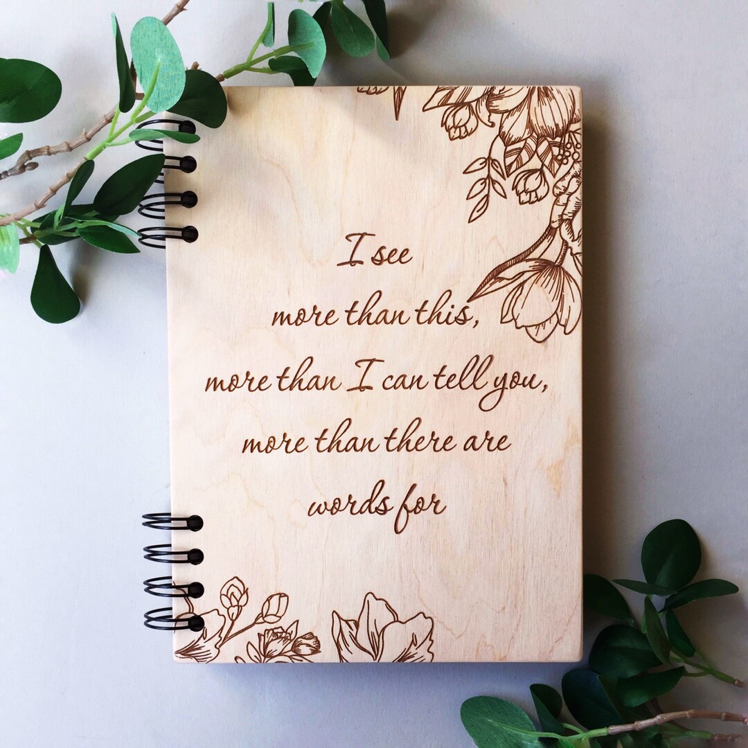 Personalized Engraved Wooden Notebook - Customized Wooden Planner ...