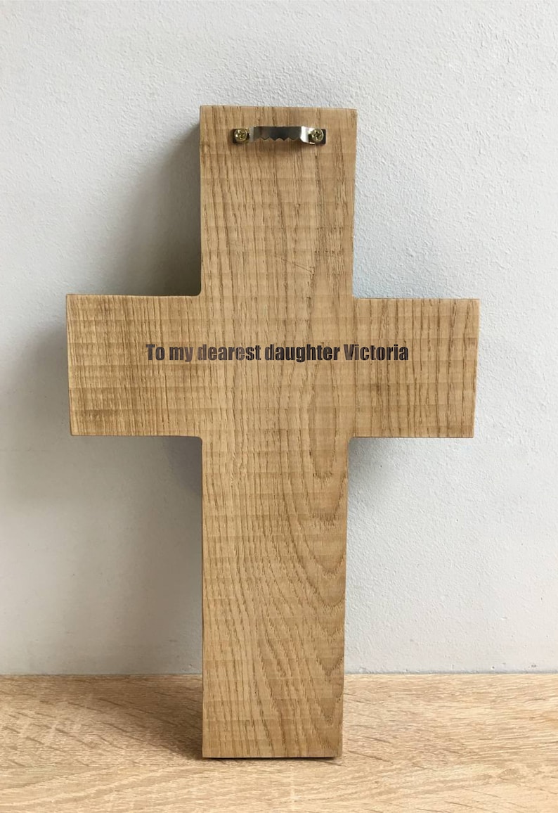 Personalized Wooden Cross on Wall Catholic Church Wall - Etsy