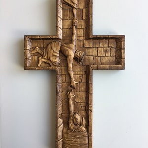 Personalized Wooden Cross on Wall - Catholic Church Wall Decoration ...