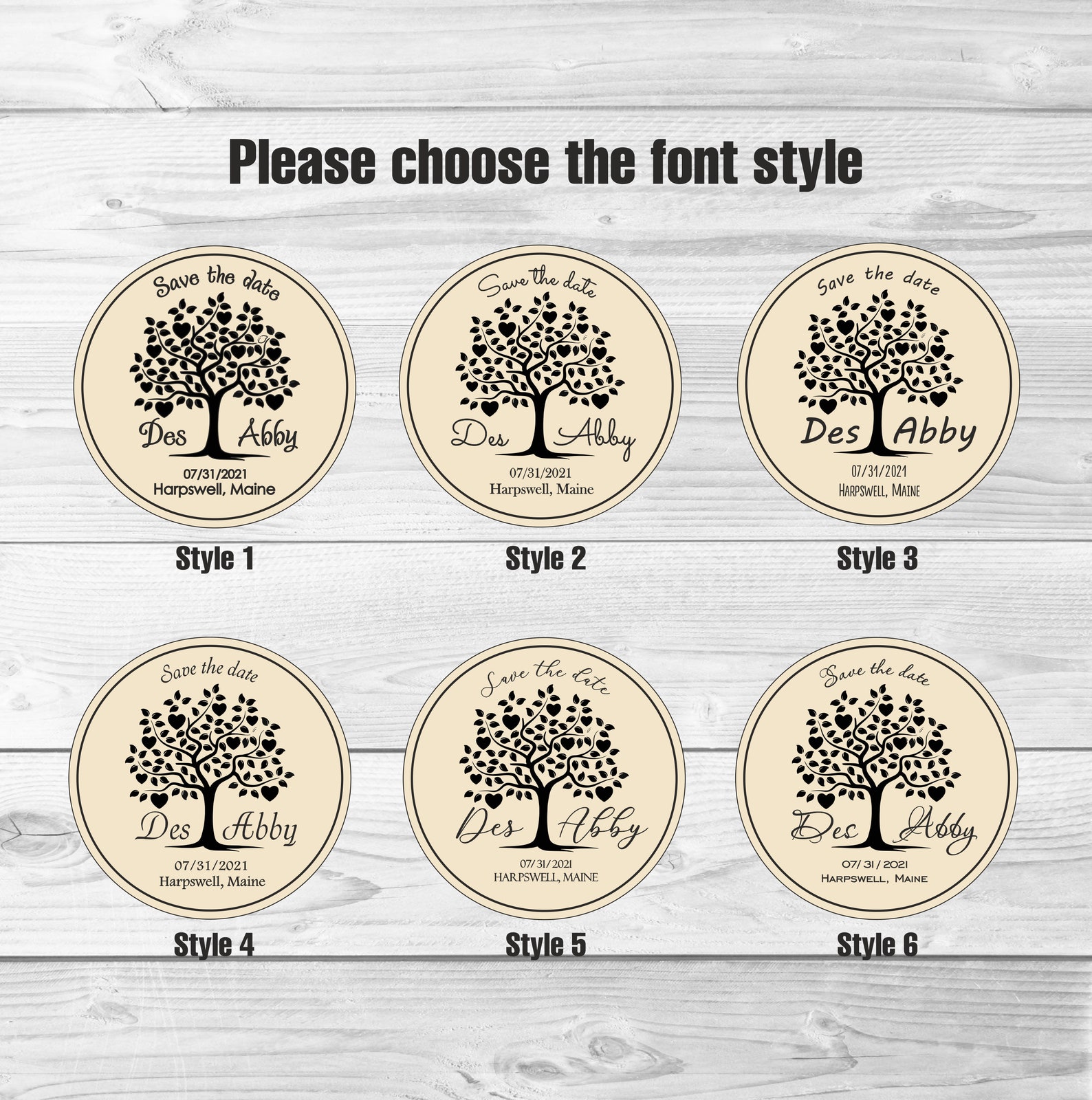 Family Tree Save the Date Magnet save the Date Card Formal - Etsy