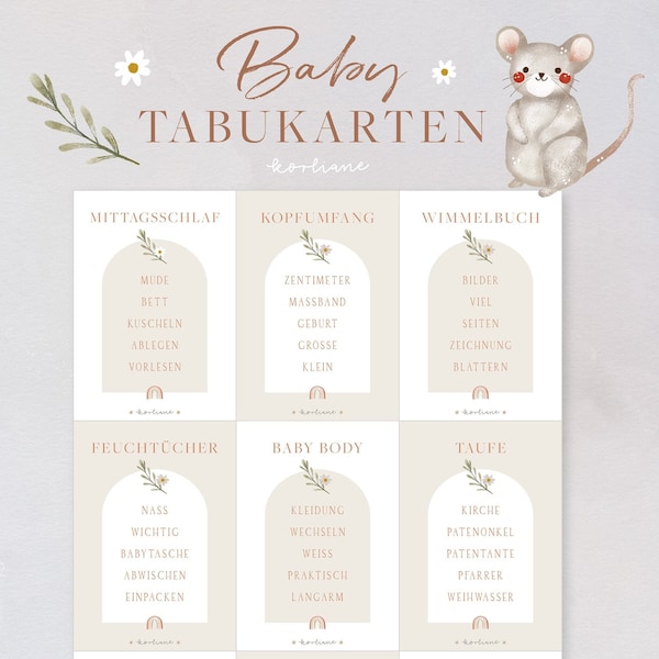 Tabu karten vorlage - Etsy.de