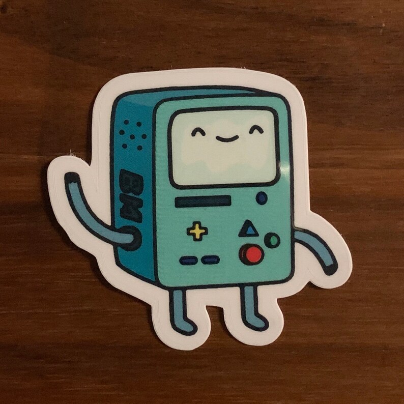 Adventure Time BMO Vinyl Sticker 1.75 Inches for Laptop Hydro | Etsy