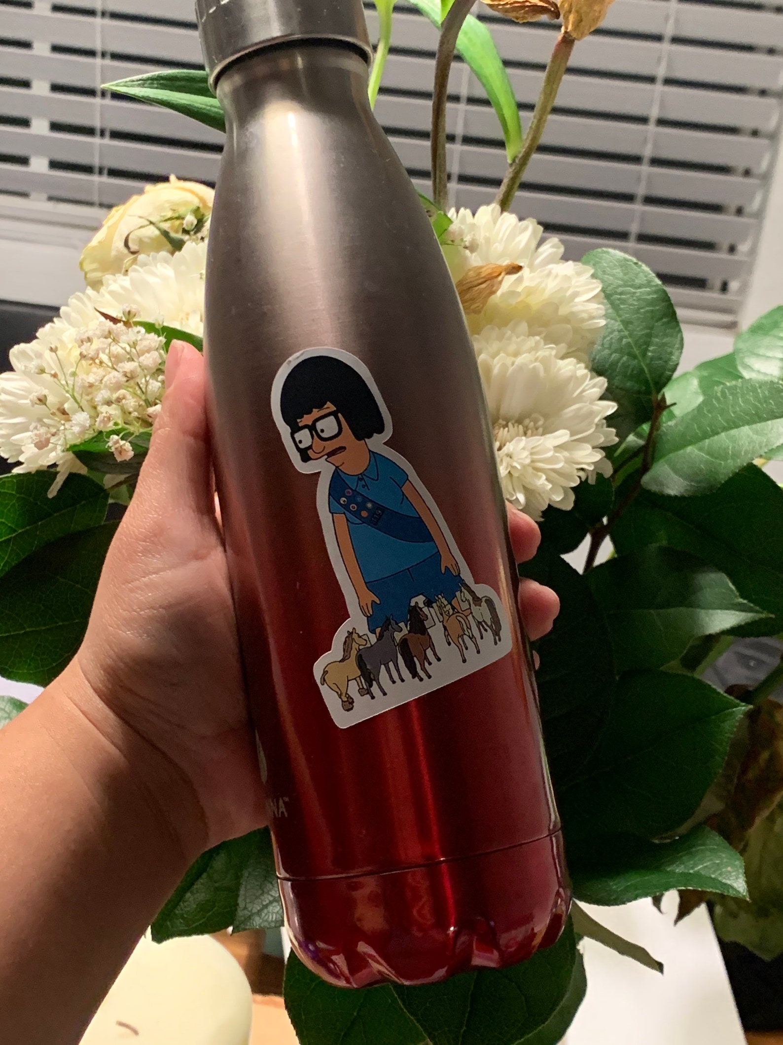 Tina Belcher With Ponies 3 Inch Vinyl Sticker for Flasks - Etsy