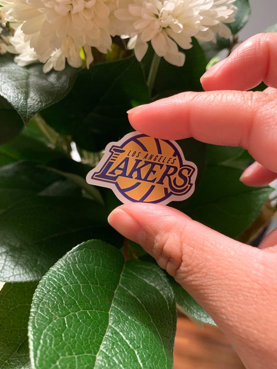 1.5 Inch Lakers Basketball Vinyl Sticker for Laptops Bottles - Etsy