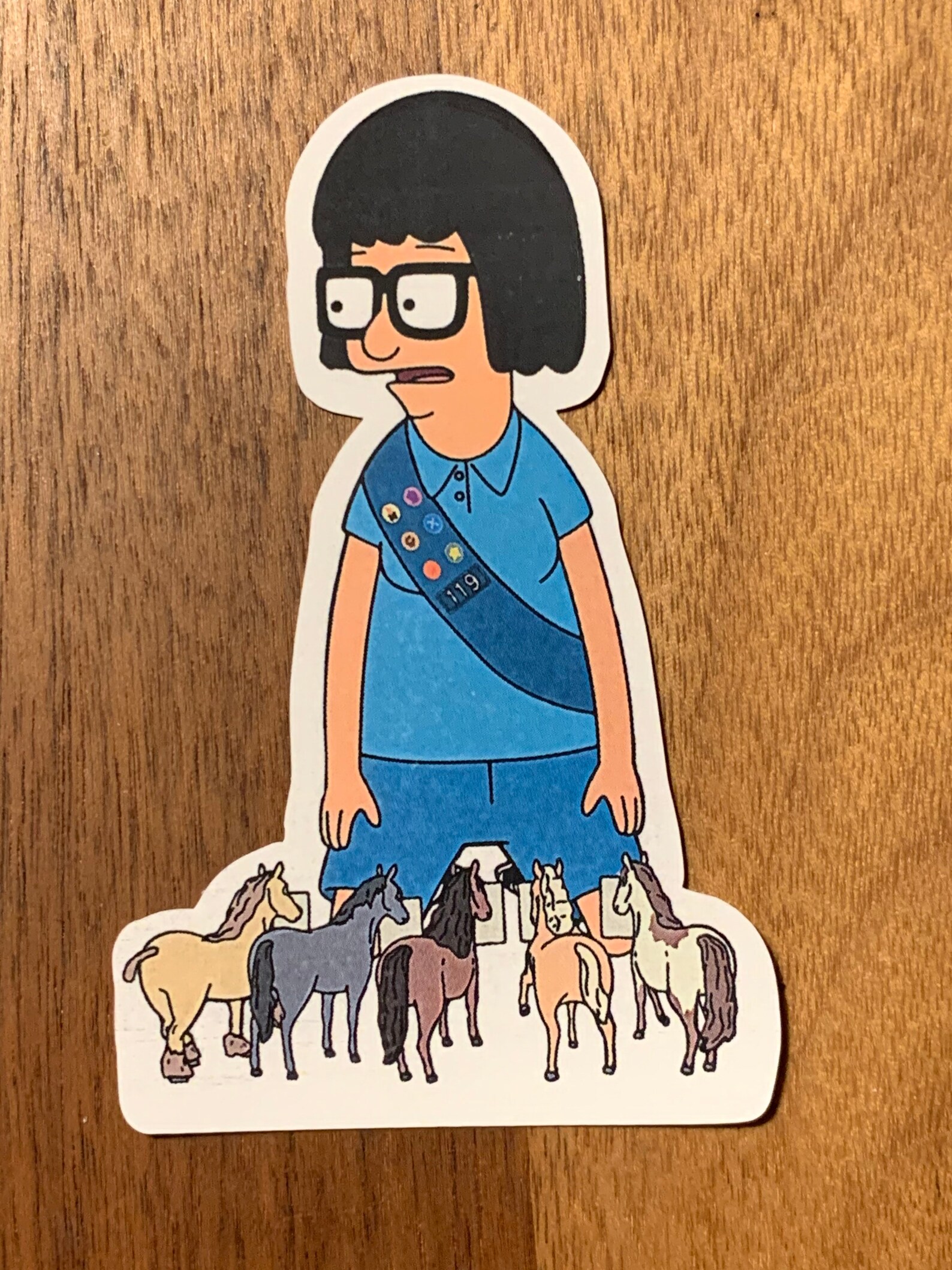Tina Belcher With Ponies 3 Inch Vinyl Sticker for Flasks | Etsy
