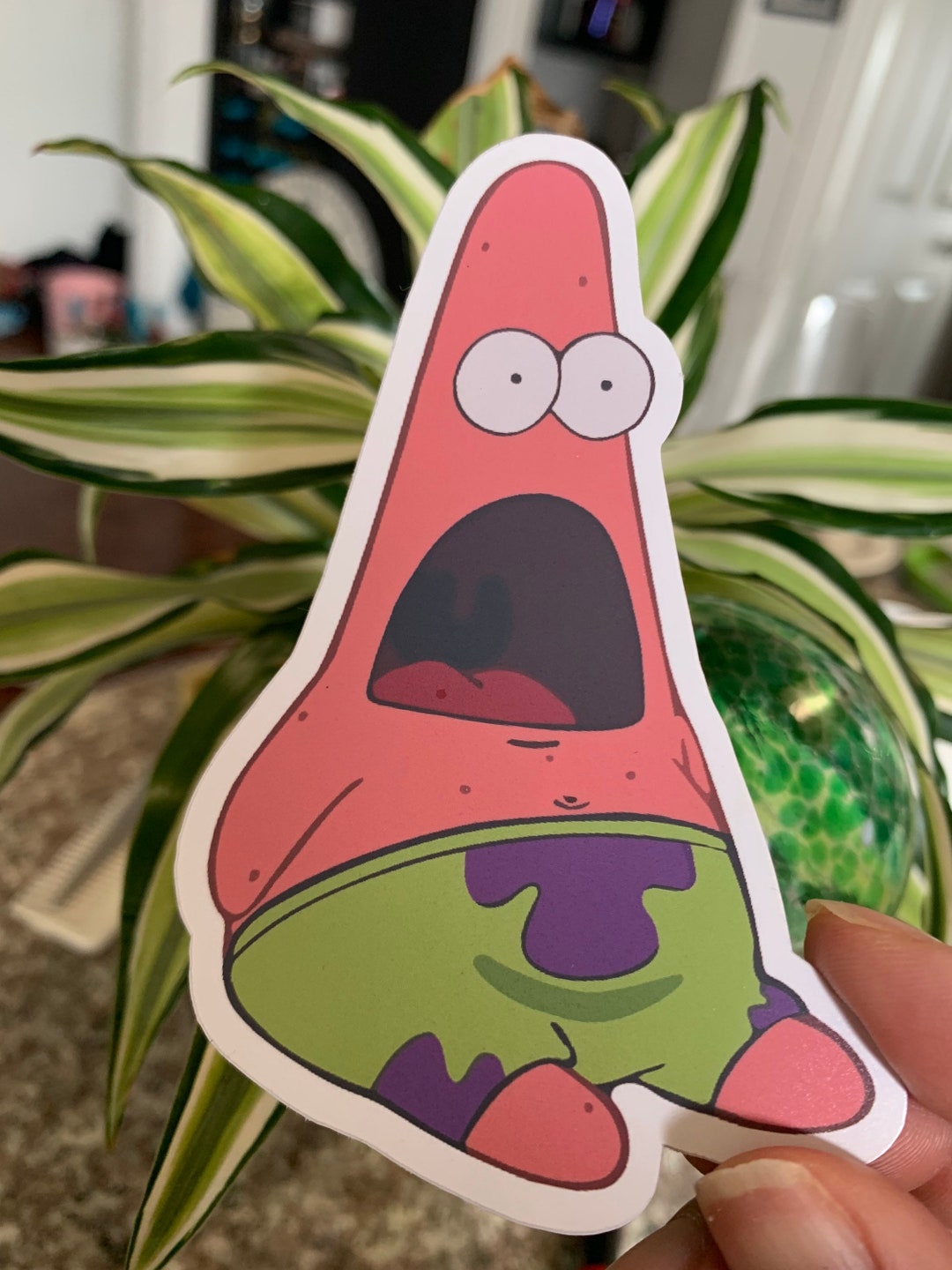 Shocked Patrick Star Vinyl Laptop Sticker - Etsy
