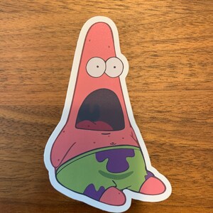 Shocked Patrick Star Vinyl Laptop Sticker - Etsy