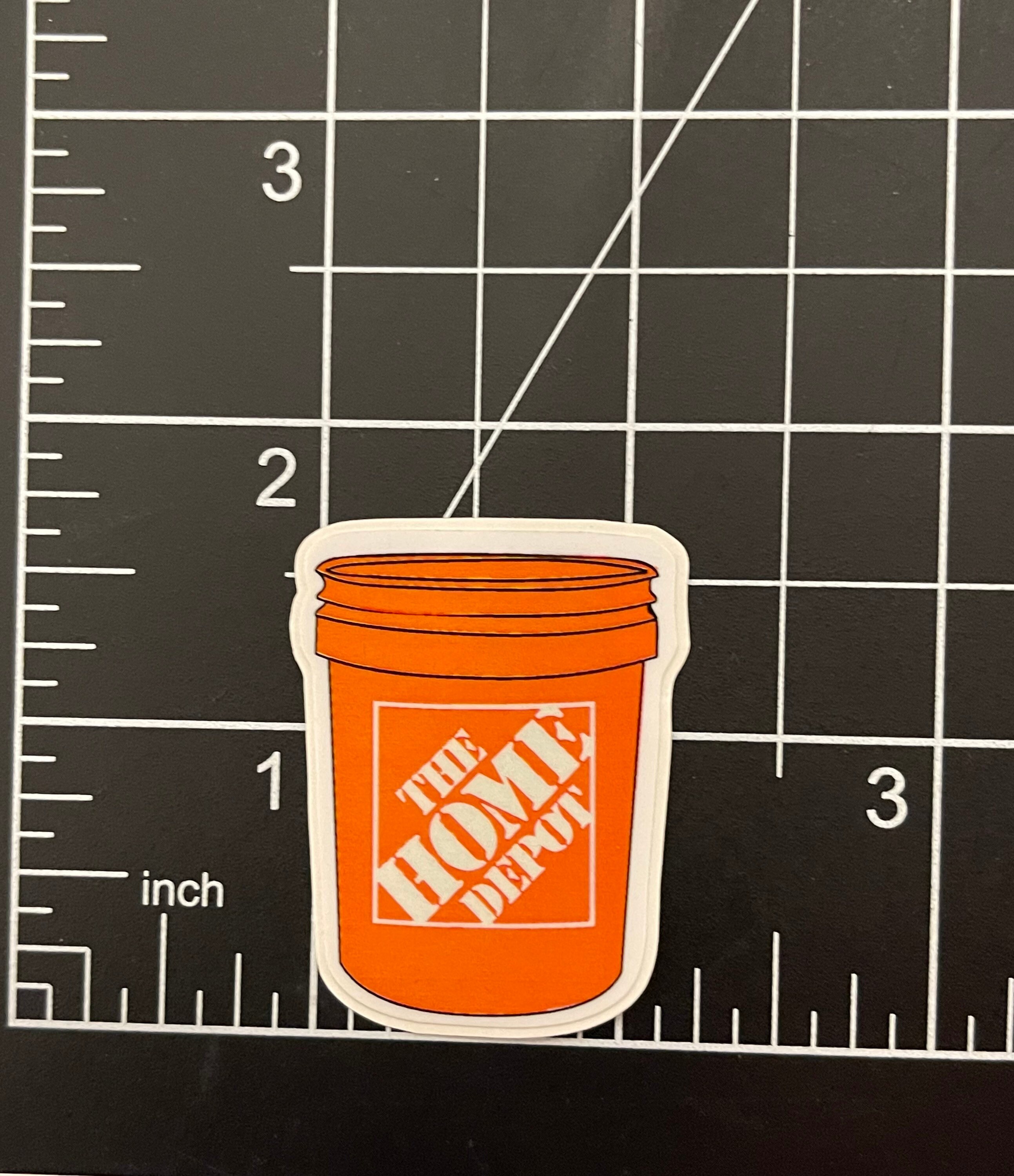 Home Depot Bucket Vinyl Sticker 1.5 inches | Etsy
