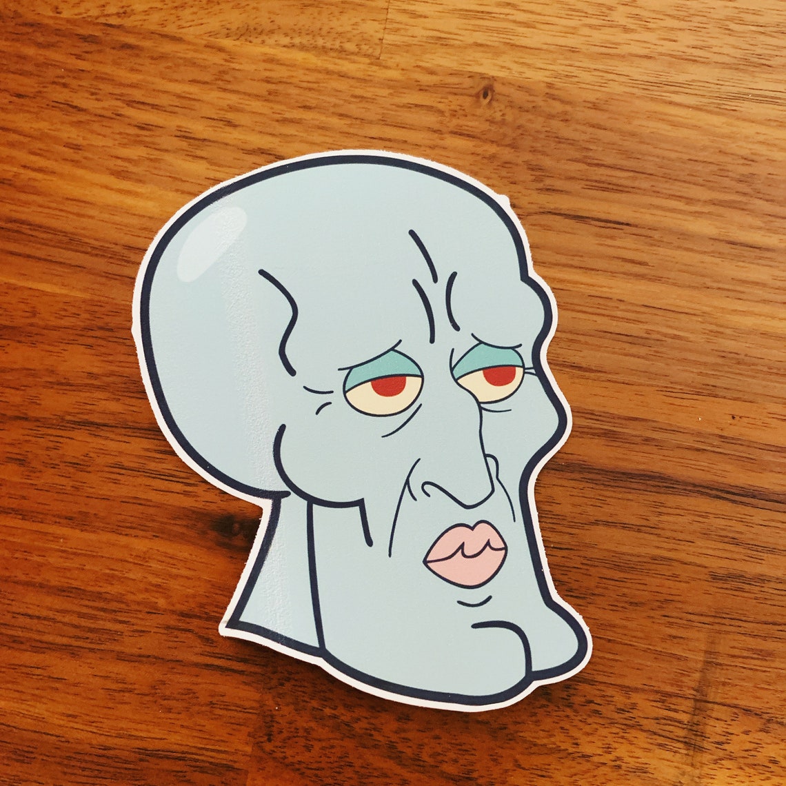 Handsome Squidward Vinyl Sticker Large - Etsy