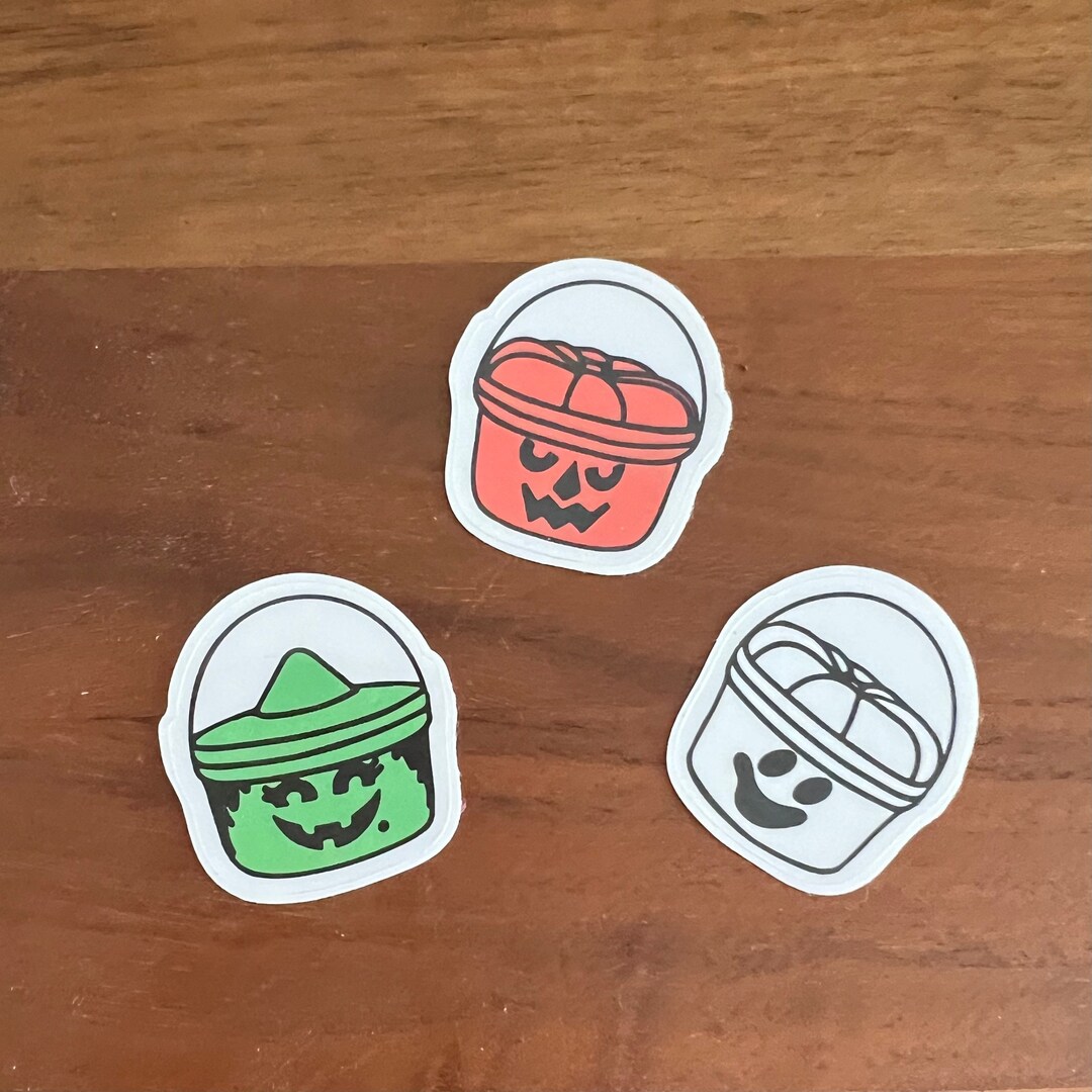 Tiny Halloween Buckets Sticker Pack - Etsy