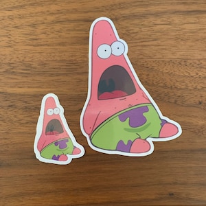 Tiny Patrick Star Shocked Vinyl Sticker - Etsy