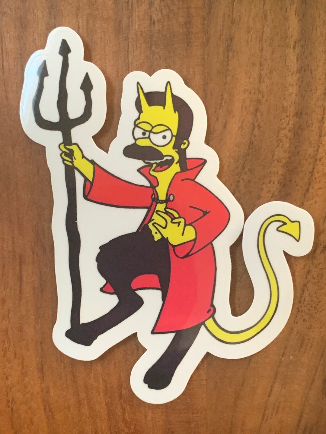 Satan Flanders Toh Vinyl 3 Inch Sticker for Laptops Flasks - Etsy