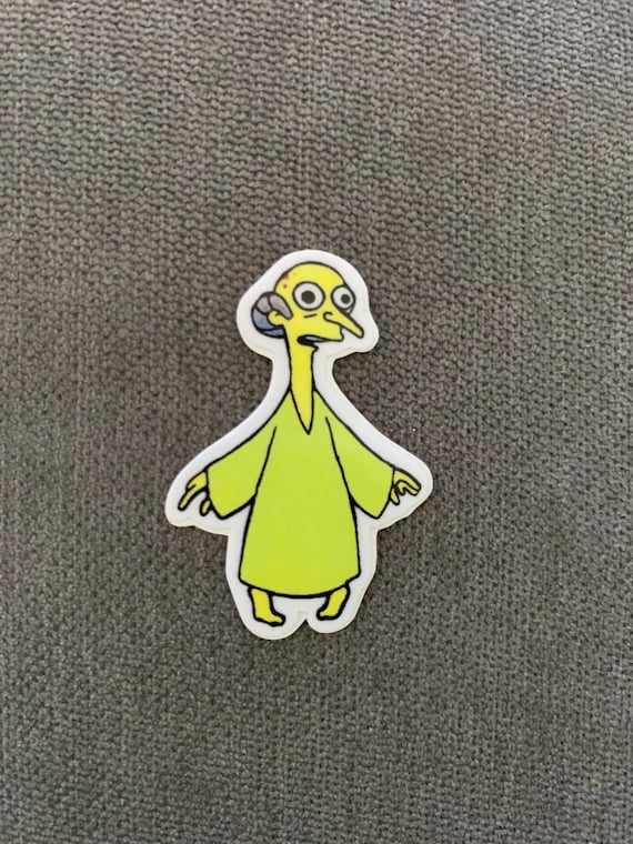 Tiny Mr. Burns Alien Vinyl Sticker 1.5 Inches for Laptops - Etsy