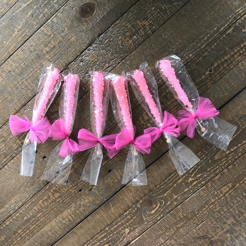 12 Pink Rock Candy Sticks prefecto para cumpleaños bodas - Etsy México