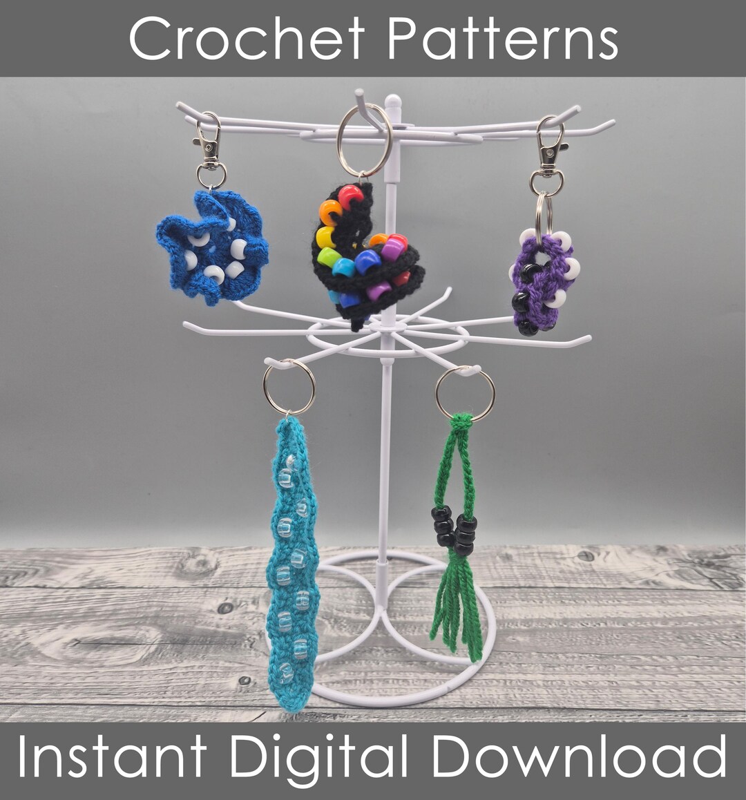 Fidget Keyrings Crochet Pattern: 5 Styles (PDF Digital Download) - Etsy