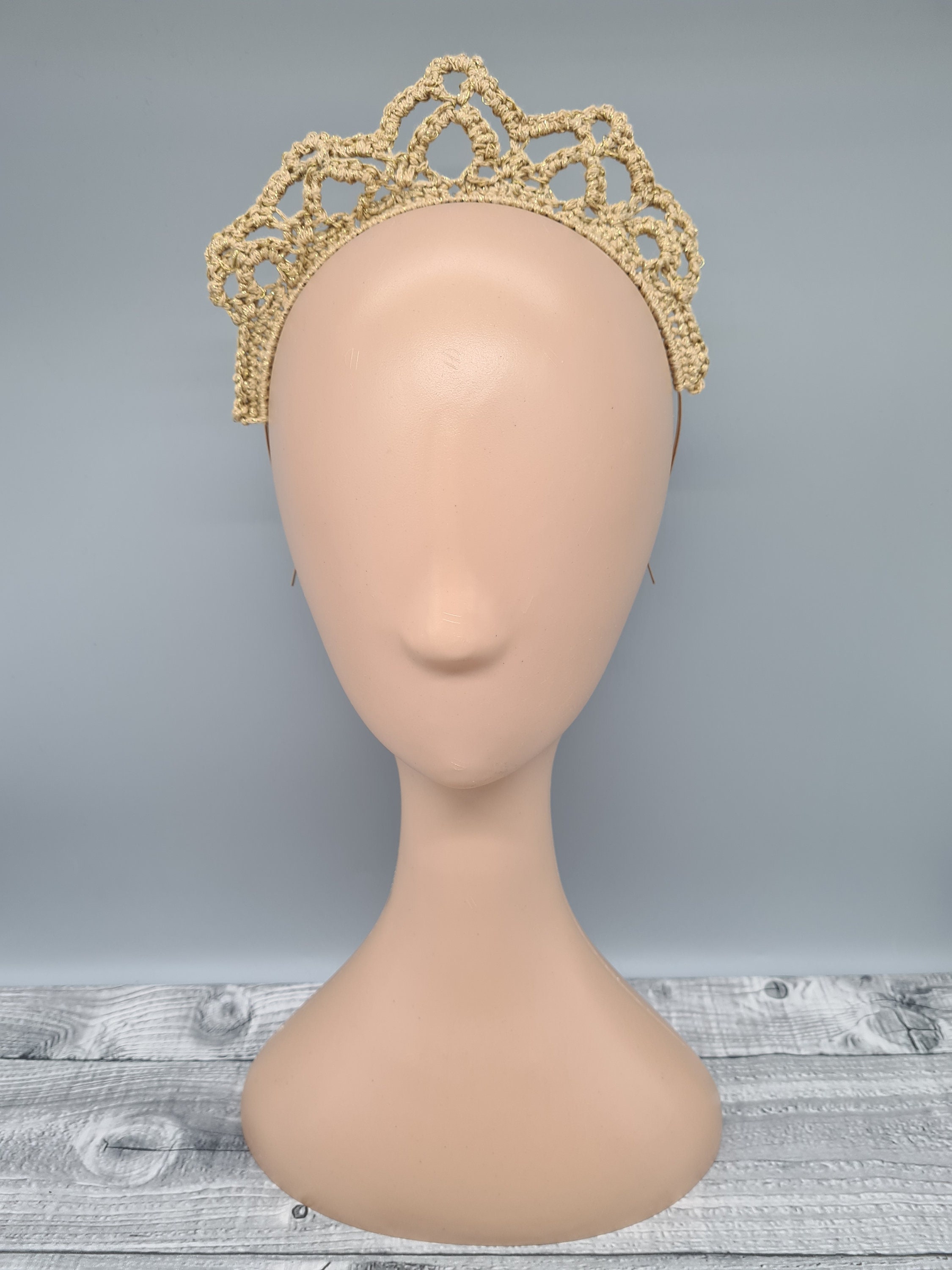 Headband Tiara Crochet Pattern Queen or Princess Crown Fancy Dress UK ...