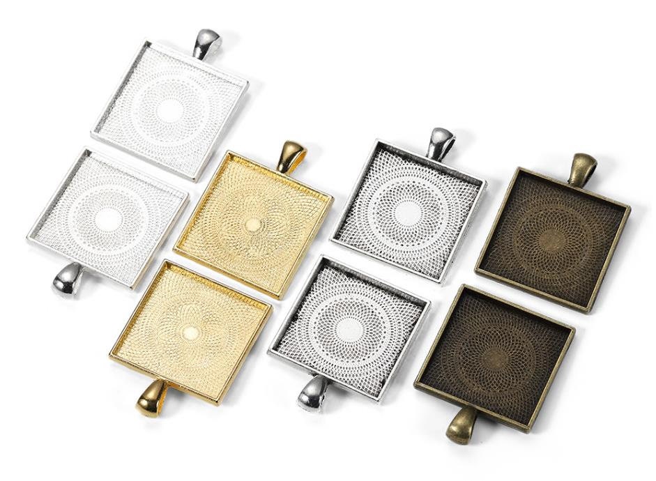 25mm Square Pendant Tray-Blank Bezels Cabochon-25mm Photo | Etsy