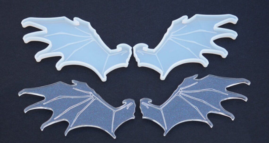 DIY crystal epoxy silicone wings angel devil wings epoxy resin | Etsy