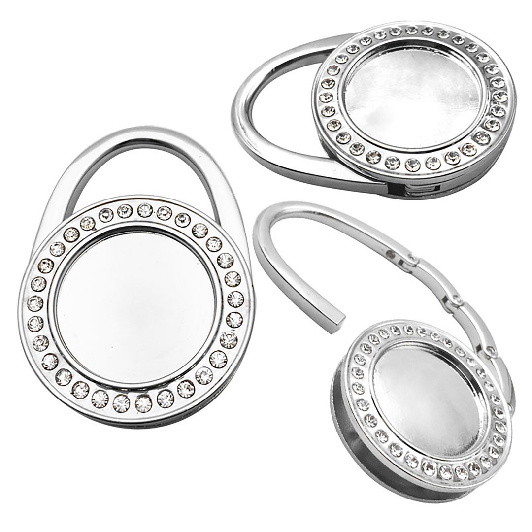 30mm Foldable Purse Hook Purse Hook, Bling Rhinestone Purse Holder for ...