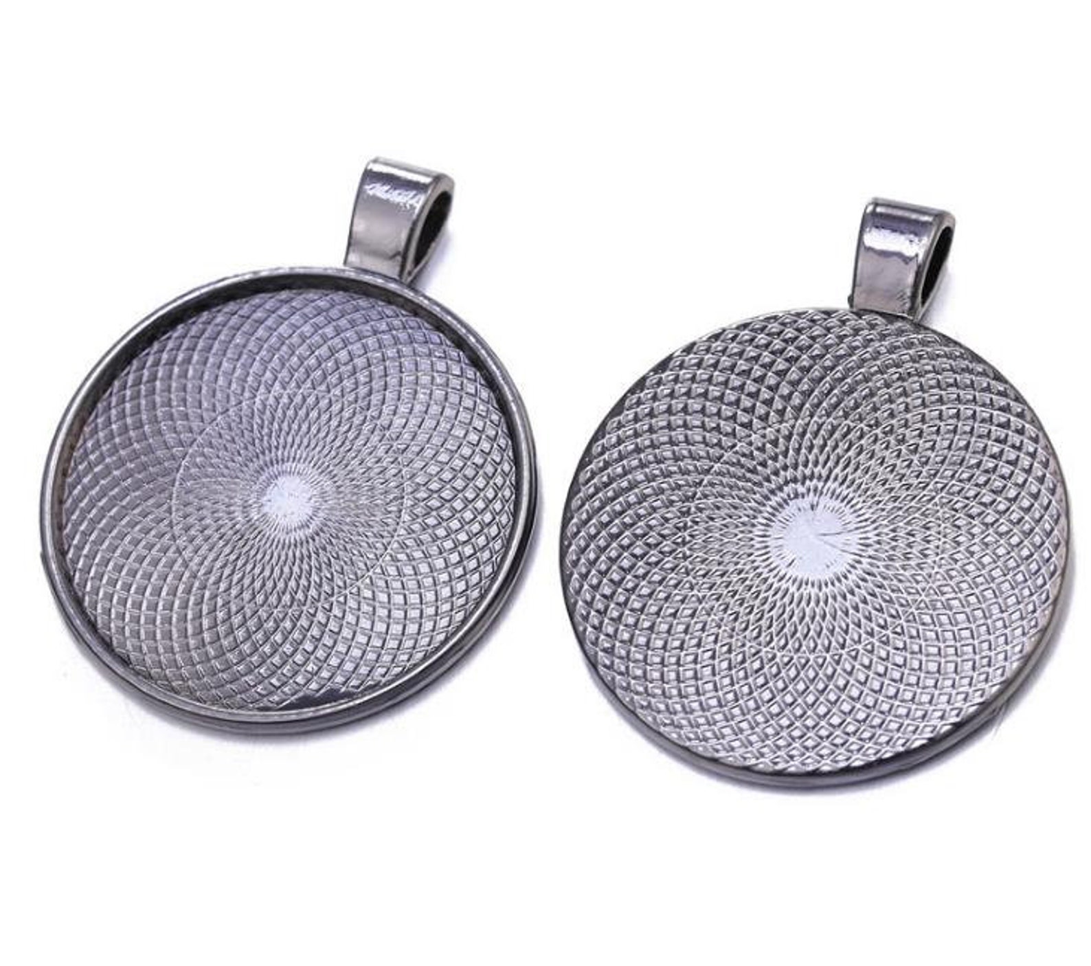 30mm Round Pendant Tray Blanks-bezel Setting-30mm Round Blank - Etsy