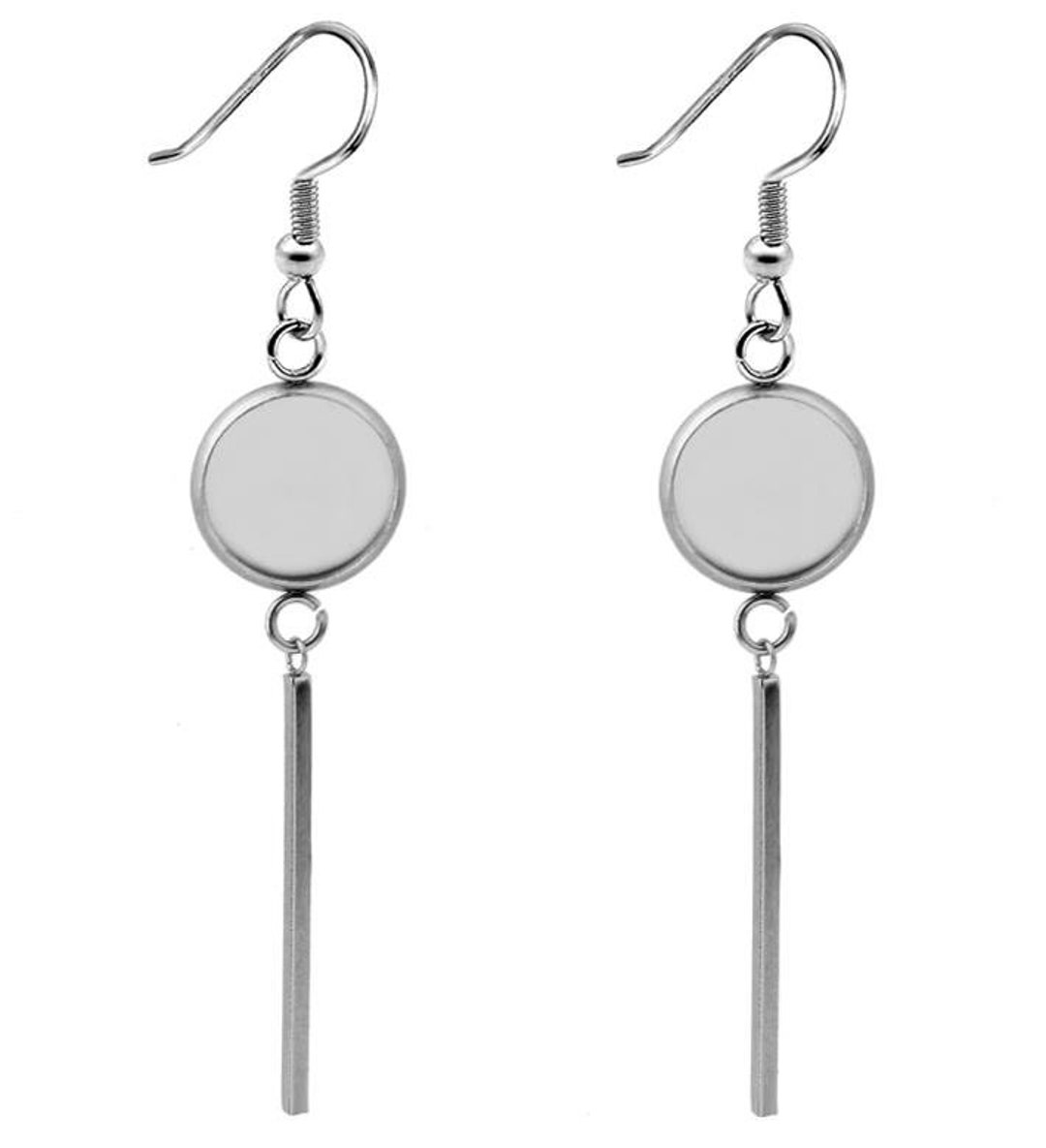 20pcs Stainless Steel Earring Bases, Blanks Earring Tray - Earring ...