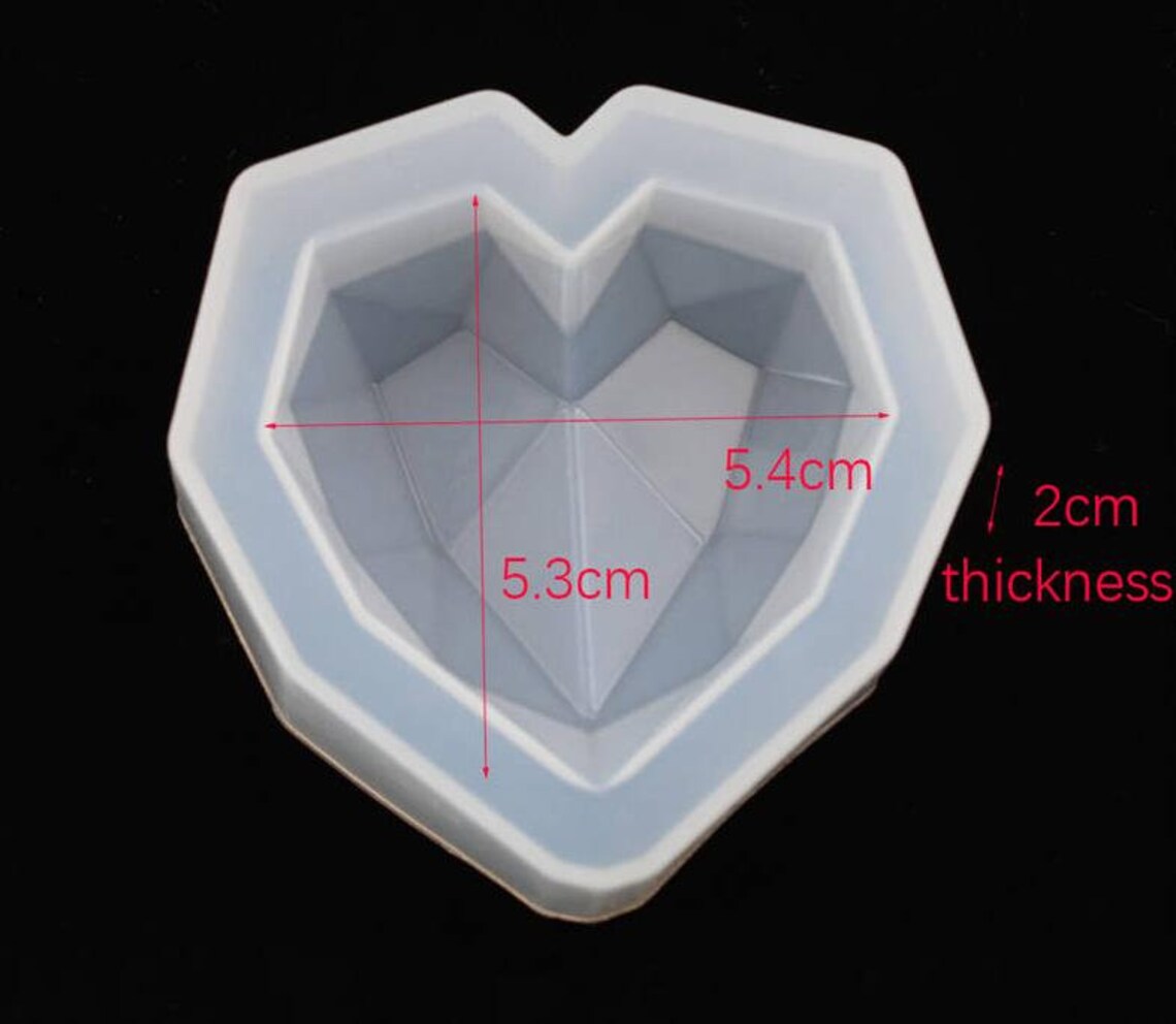 Heart Gem Mold Silicone Mold for Resin Handmade DIY Jewelry Making ...