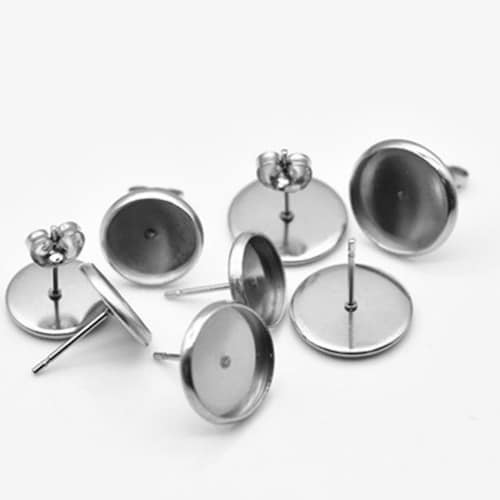20pcs Stainless Steel Earring Bases Blanks Earring Base - Etsy