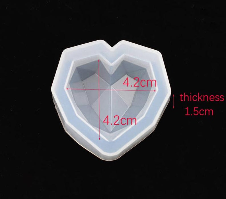 Heart Gem Mold Silicone Mold for Resin Handmade DIY Jewelry Making ...