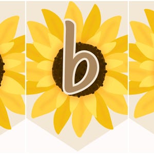 Sunflower Classroom Banner/bunting/all Letters of the Alphabet/2 Colour ...