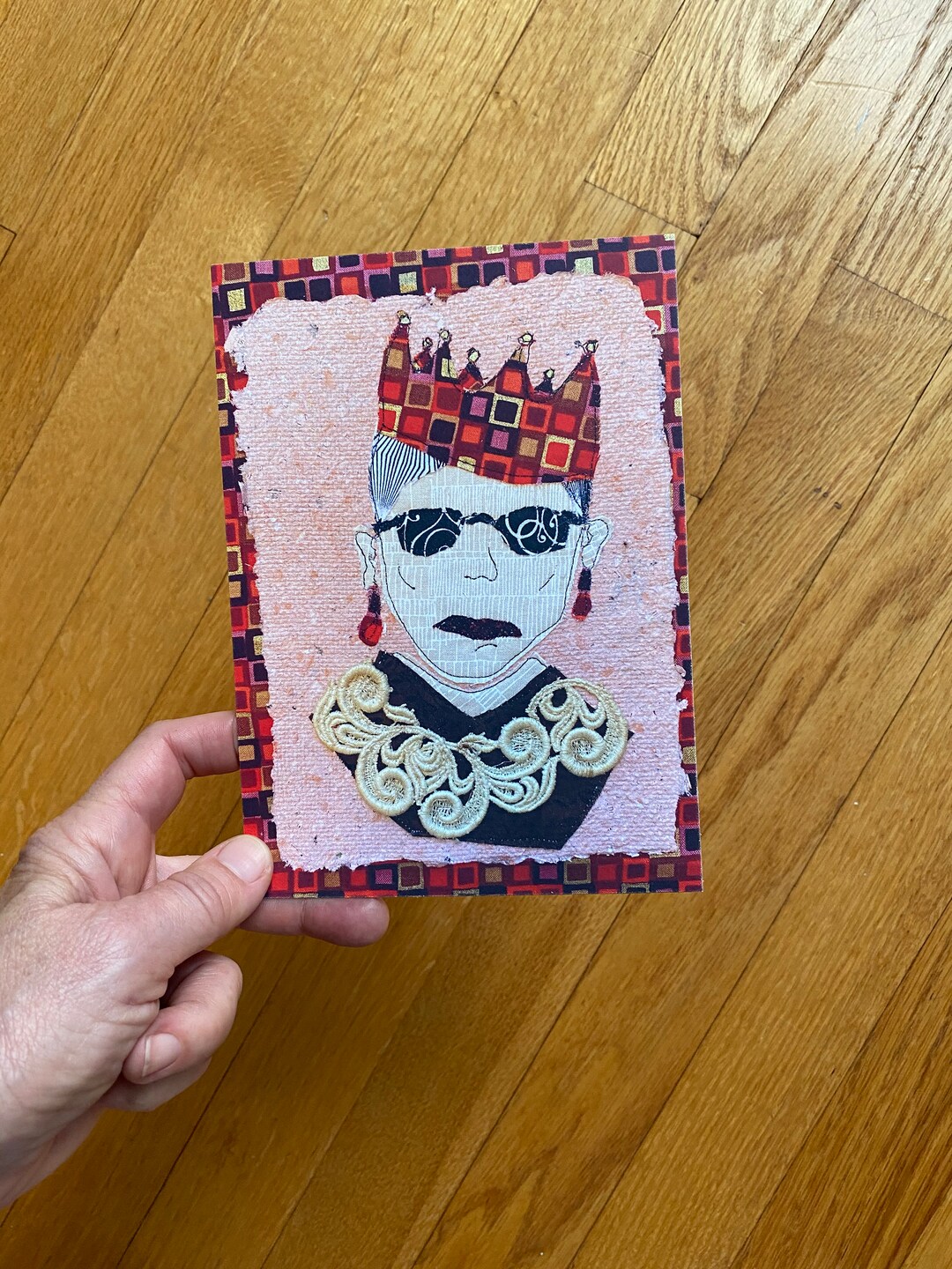 Notorious RBG Postcard, i Dissent With Vintage Lace Collar. 5x7 Print ...