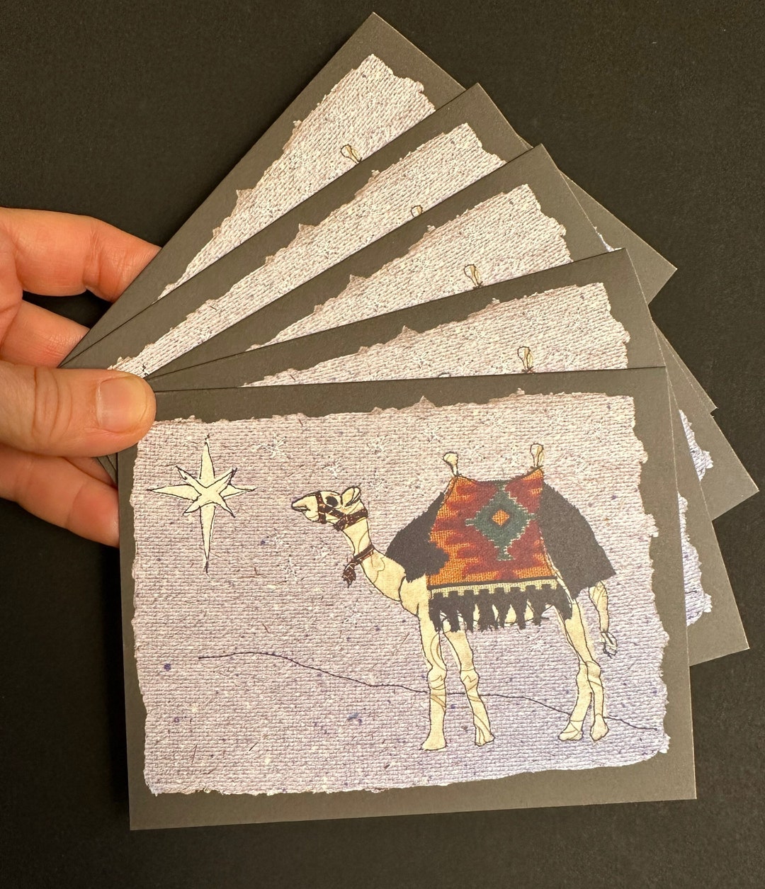 Camel With Christmas Star Cards, Set of 5. May Your Star Shine Bright ...