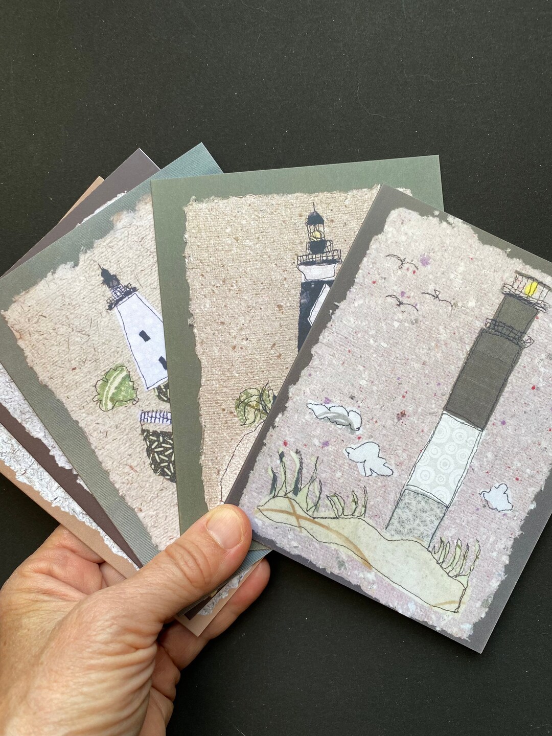NC Lighthouse Stationery Set of 5. Greeting Cards With Outer Banks and ...
