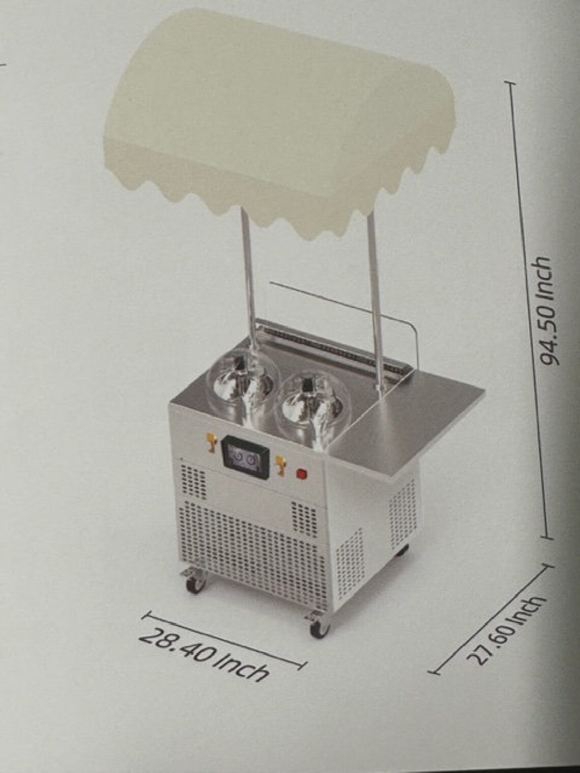 GELATO MAKER CART Mobile Gelato Stand Mobile Fresh Gelato Stand Churn ...